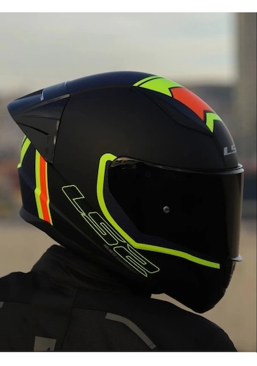 Ls2 Rapıd 2 Race Extra Kapalı Motosiklet Kaskı Mat Siyah - Neon Sarı ...