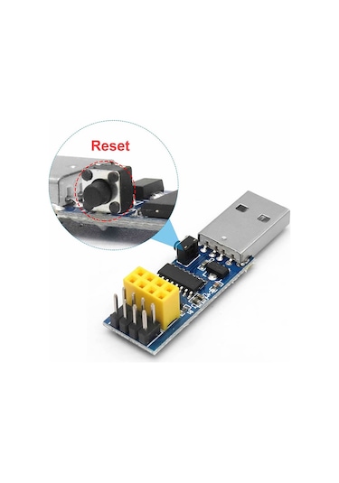 ESP-01 CH340 Usb Bağlantı Adaptörü Reset Butonlu Esp01 Esp8266 ...