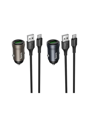 Sones Hoco Z62 Energy Qc3.0 18w Usb-a Tek Portlu Araç Şarj Cihazı Seti ...