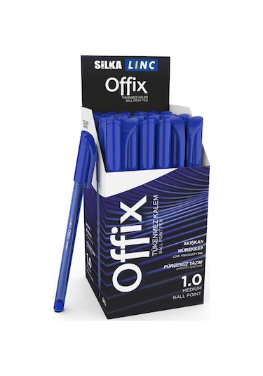 Silka Linc Offix Tükenmez Kalem 1.0 Mavi 50 Li Kutu Mavi Fiyatları ve ...