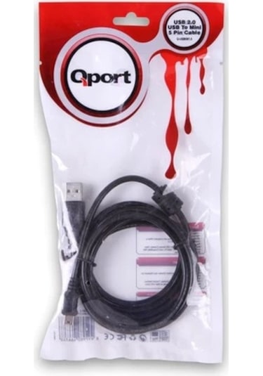 Qport Q-Usbkm1.5 1.5 Metre 5Pin Kamera Usb 2.0 Şarj Data Kablosu ...