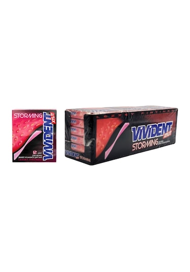 Vivident Storming Çilek Aromalı Şekersiz Sakız 33 G X 18 Adet Fiyatları ...