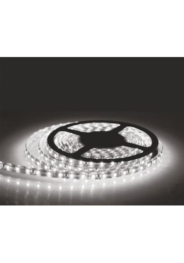 12 Volt 3 Çipli 5050 Dış Mekan IP65 Beyaz Şerit Led M/60 Led 5 Metre ...