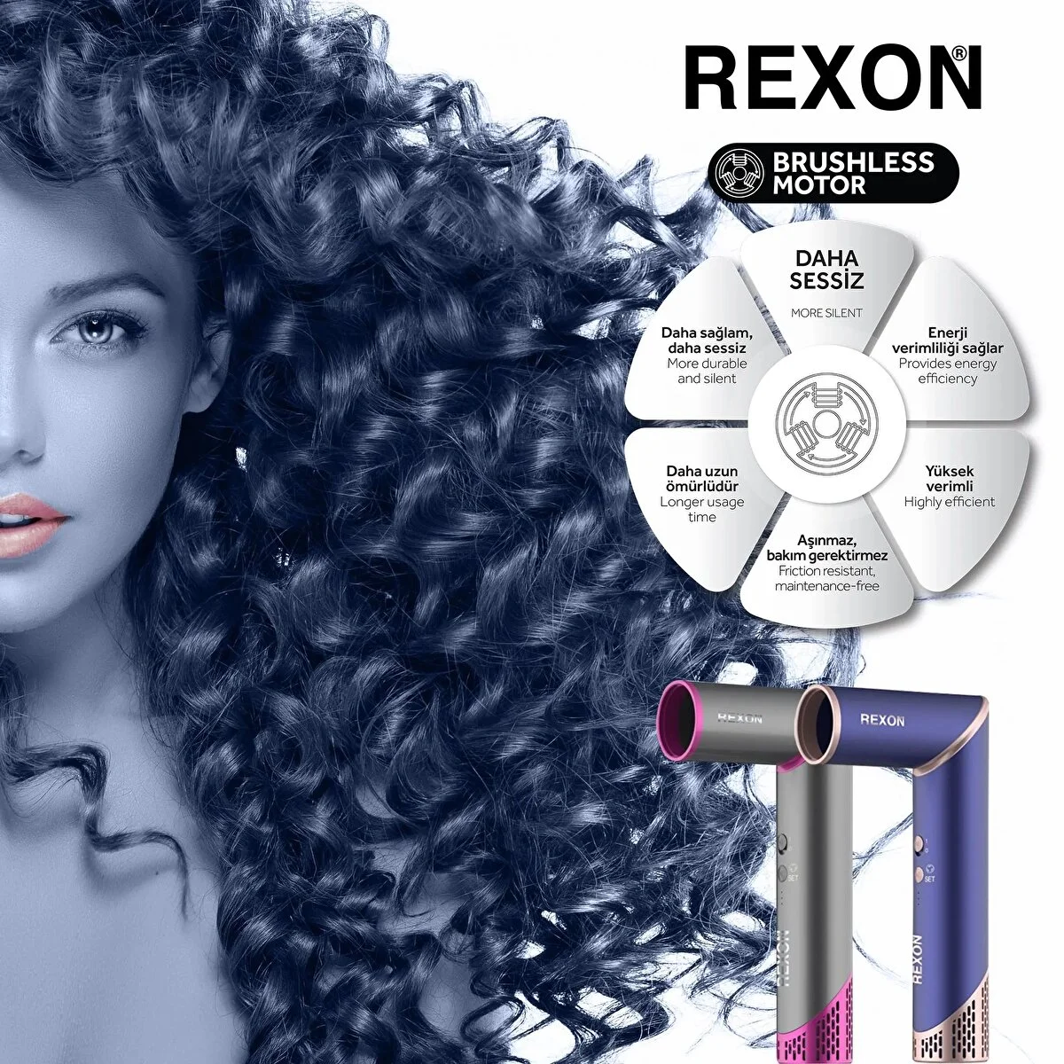 Rexon Flex 10-ın-1 Hot Air Wrap Saç Kurutma ve Şekillendirme Seti ...