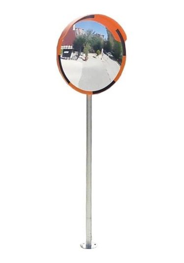 Otopark Ayna Direği Boru Yuvarlak Levha Direği 1,5 Metre Elektrostatik ...