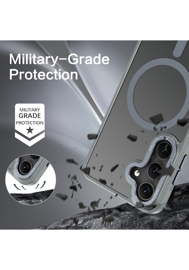 Samsung Galaxy S24+ 5g İçin Xdcase Metal Lens Çerçeve Deri His Kâgibi ...