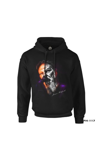 Metallica - James Microphone Siyah Erkek Fermuarsız Kapşonlu 2XL ...