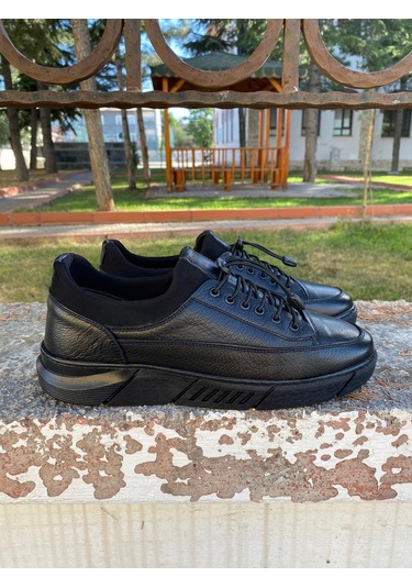 Pabuçhan 0892 Anatomik Kaucuk Tabanlı Hakiki Deri Erkek Ayakk Siyah ...