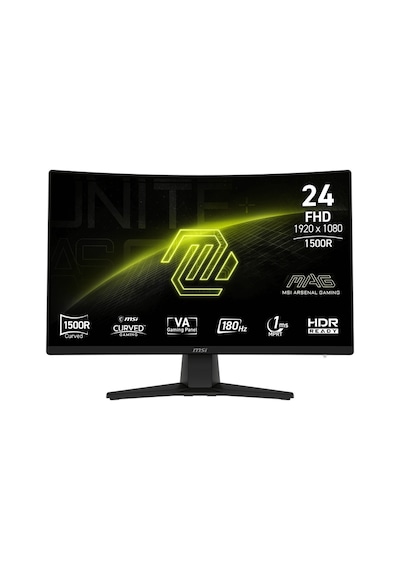 Msı Mag 242c 23.6" 180hz 1ms Hdmı Dp Adaptive Sync Hdr Ready Fhd Va ...