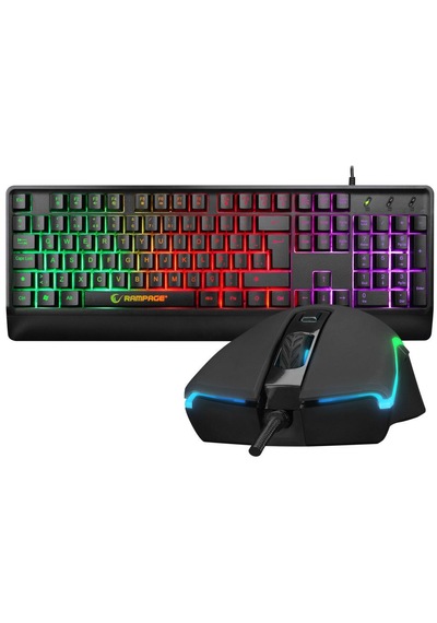 Rampage KM-99 Dobble Kablolu Rainbow Backlight Oyuncu Klavye Mouse Set ...