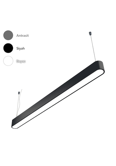 Oval Linear Modern Led Sarkıt Avize Armatür (Lineer) Uzunluk-Kasa Rengi ...