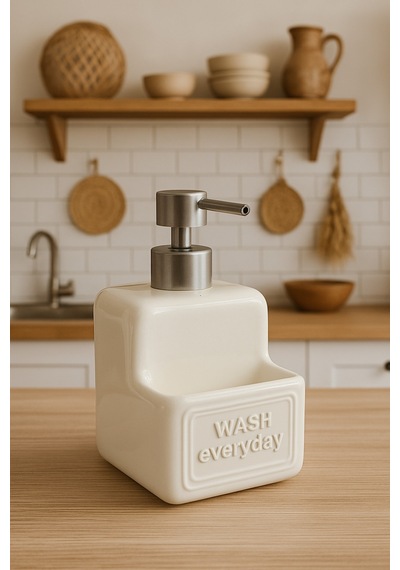 Pure Tezgah Üstü Sünger Hazneli Sıvı Sabunluk 375 Ml - Mutfak Banyo ...