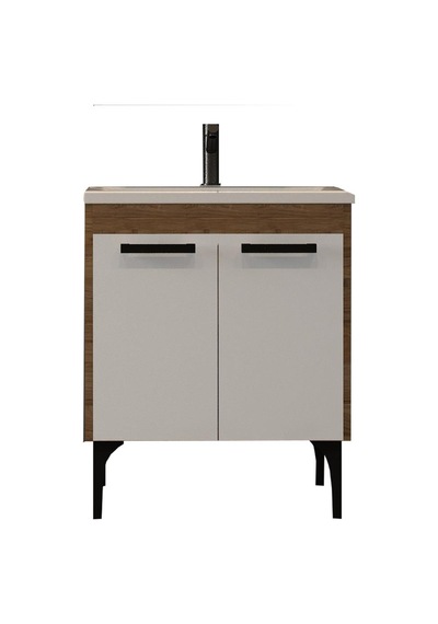 Alt Dolap Toronto - 60 Cm - Ceviz - Mdf Mat Beyaz Fiyatları ve Özellikleri