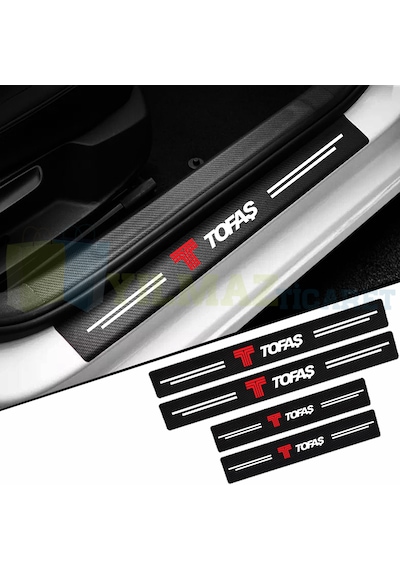 Tofaş Logo Karbon Kapı Eşiği Koruma Araba Oto Sticker 4 Parça Fiyatları ...