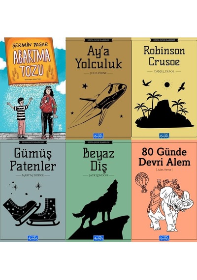 5.6. Sınıf Okuma Kitapları 80 Günde Devri Alem Gümüş Patenler Seti ...