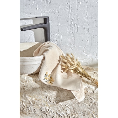 Karaca Home Comfort Touch Nakışlı %100 Pamuk Havlu Bej 30x50 Cm 200.22 ...