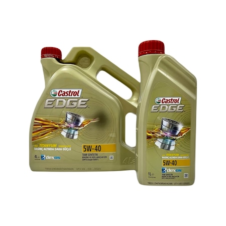 Castrol Edge 5W-40 Dexos 2 Tam Sentetik DPF Motor Yağı 4 L + 1 L ...