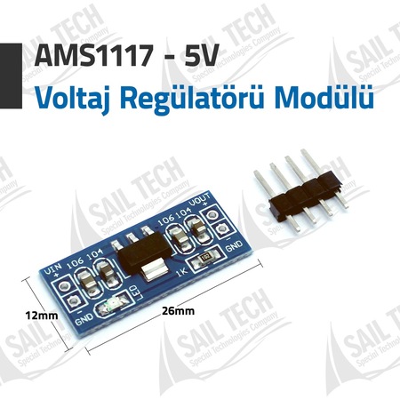 AMS1117 5V Voltaj Regülatörü Güç Kaynağı Modülü Fiyatları ve Özellikleri