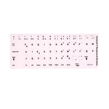 Aghbilgisayar F Klavye Stiker Türkçe Klavye Yapışkan Harf Turkish F ...