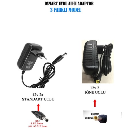 Digitürk Hd 9503 Uydu Alıcı Adaptör Iğne Uçlu 12V 2Amper Fiyatları ve ...