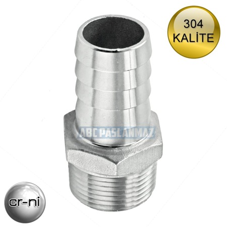 Paslanmaz Krom Hortum Rekoru(Hortum Ucu) 304 Kalite(Ölçü Seçiniz ...