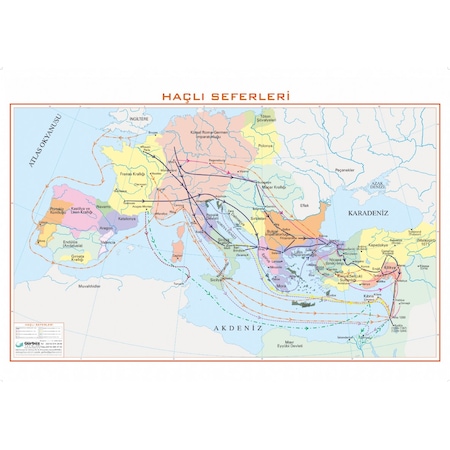 Haçlı Seferleri Haritası Fiyatları ve Özellikleri