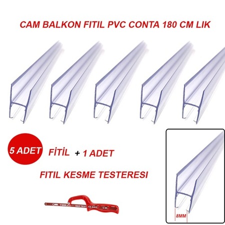 Cam Balkon Pvc Plastik Conta Fitil -180Cm Lik -5 Adet -H 8Mm (428904724 ...