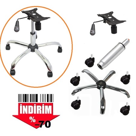 Depolife Yönetici Ofis Çalışma Koltuğu Ayağı Yıldız Ayak Şase Tekerlek ...