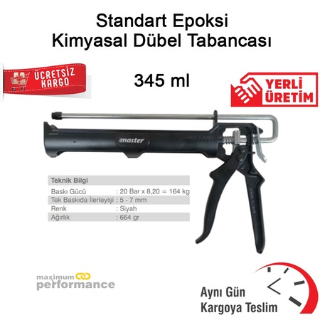Master Standart Epoksi Kimyasal Dübel Tabancası 345 Ml Fiyatları ve Özellikleri
