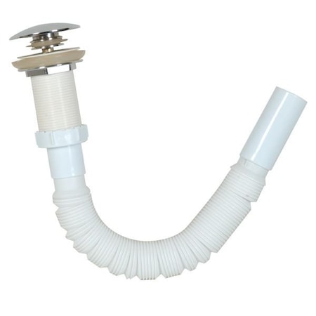 Körüklü Lavabo / Mutfak Eviye Gider Sifonu Beyaz Pop Up Basma But ...