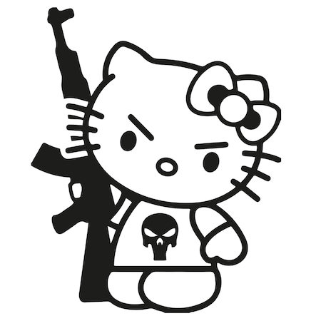 Hello Kitty Sticker Silah Sticker Oto Sticker Arma Sticker Fiyatları ve ...