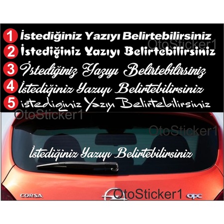 Oto Sticker Arka Cam Söz Özel Yazı Stickeri Büyük Cam Yazısı Fiyatları ...