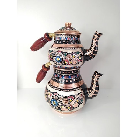 Çaydanlık Çay Demlik Erzincan İşlemeli Mineli Bakır Çaydanlık Osmanlı ...