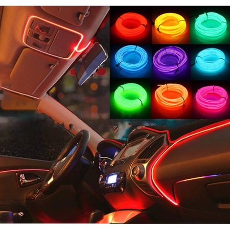 Araç Içi Neon Ip Led Torpido Ledi 2 Metre Neon Ledli Buz Mavisi ...