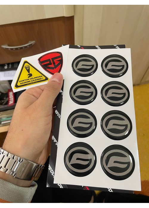 Cf Moto Logo 8'Li Koruma Takozu 3D Sticker Etiket Siyah Gri Fiyatları ...
