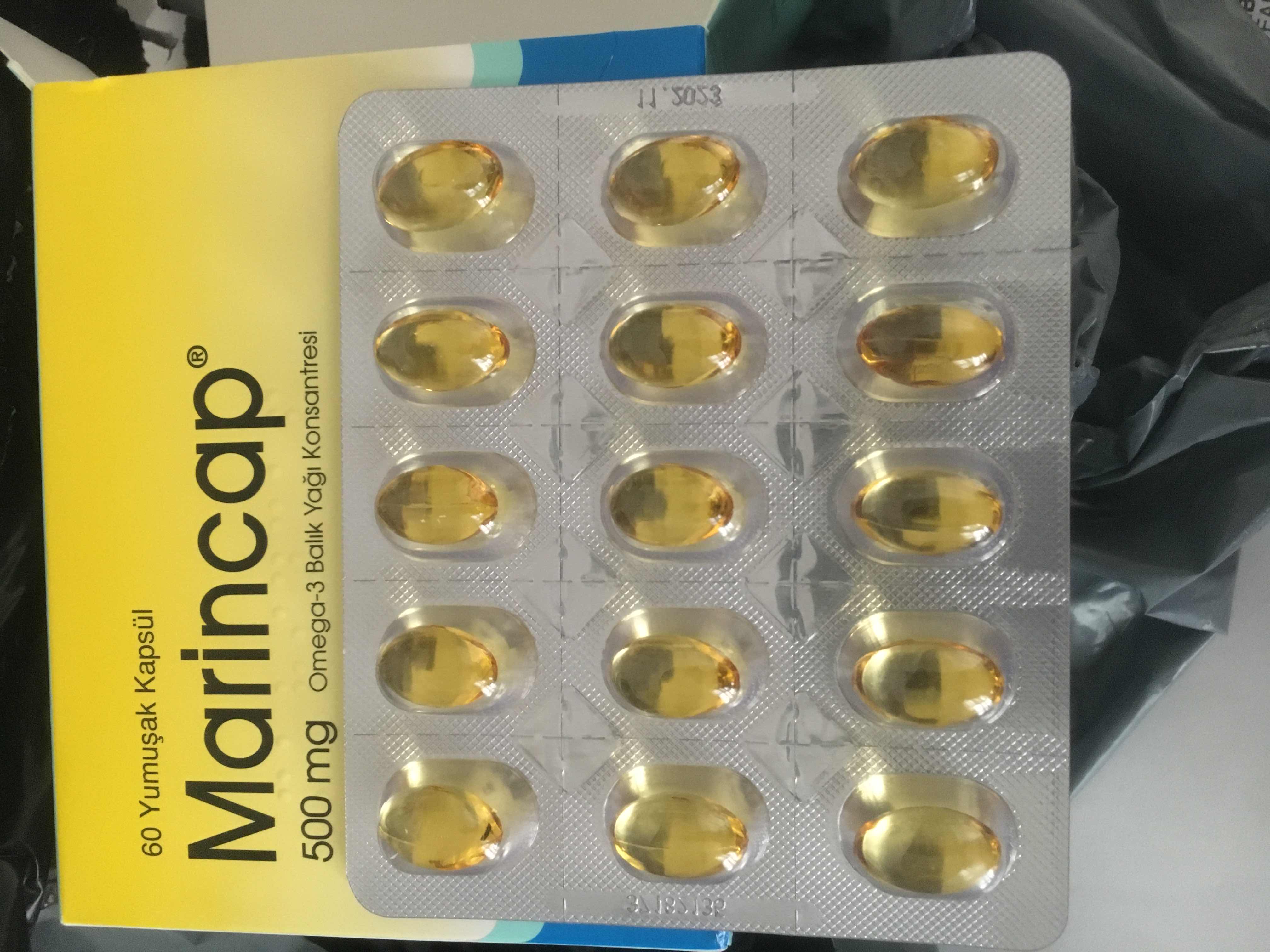 Marincap Omega 3 Balık Yağı 500 MG 60 Kapsül Fiyatları ve Özellikleri