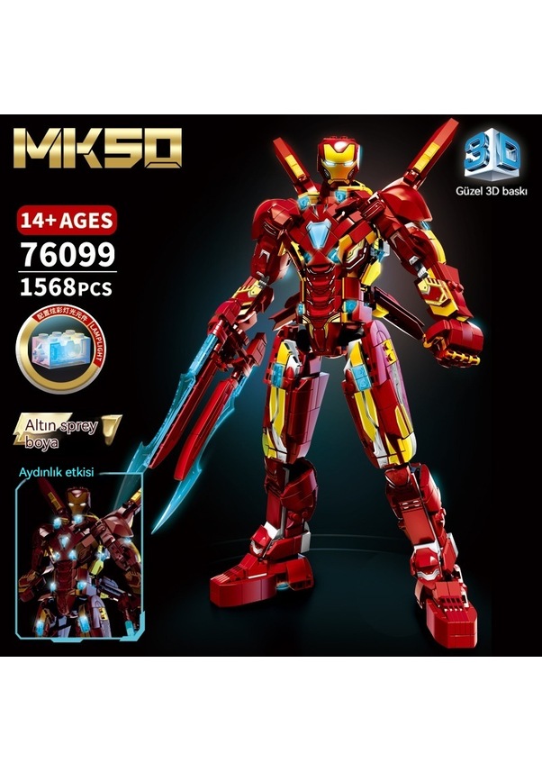 Lego Iron Man Model Yapıtaşları Bir Araya Getirdi-mk50 Marvel - Iron ...