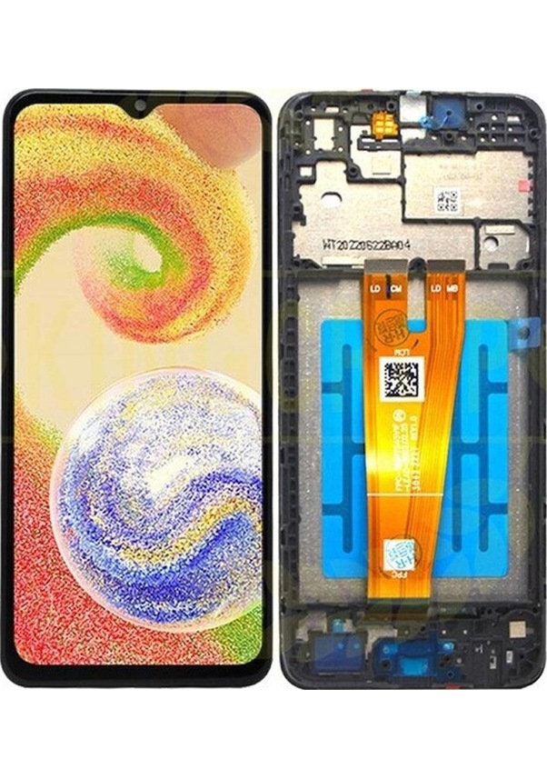 Samsung Galaxy A04 A045f İle Uyumlu Oled Ekran Dokunmatik Çıtalı Siyah ...