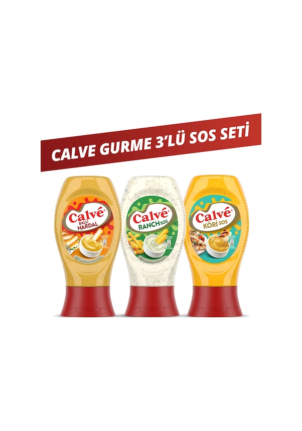 Calve Ranch Sos 245 G + Ballı Hardal 260 G + Köri Sos 260 G Fiyatları ...