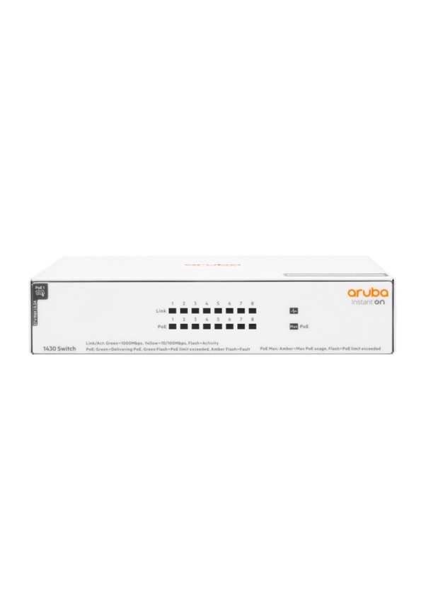 HPE Aruba Instant On 1430-8G R8R46A 8 Port Gigabit 8 Port Poe ...