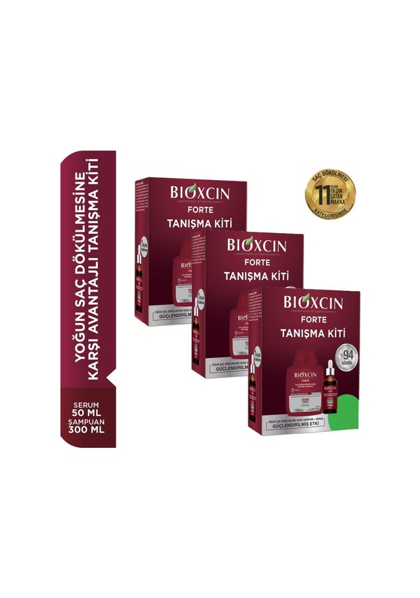 Bioxcin Forte Şampuan 300 ML & Bioxcin Serum 50 ML Tanışma Kiti Seti 3 ...