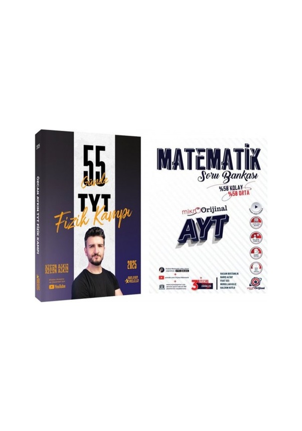 2025 Tyt 55 Günde Fizik Kampı Özcan Aykın+ Orijinal Mikro Ayt Matematik Soru Fiyatları ve ...