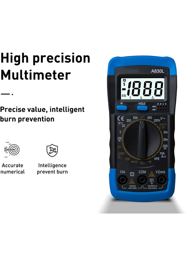 A-akıllı A830l Dijital Multimetre Ac/dc Voltaj Diyot Frekans Multimetre ...