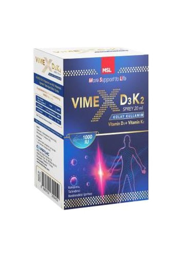 Msl Vimex D3k2 Vitamin D3k2 Sprey 20 Ml Fiyatları ve Özellikleri