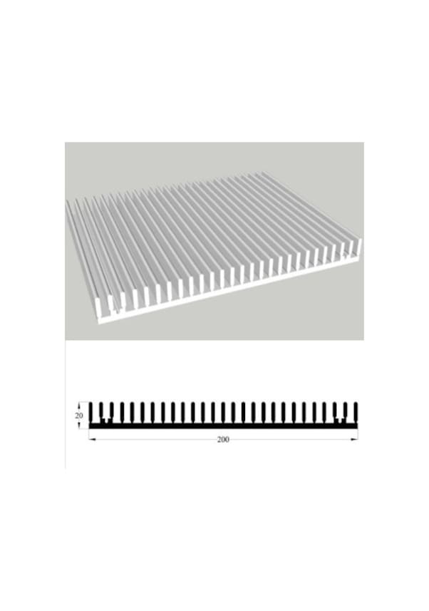 Led Soğutucu Alüminyum Led Soğutucu Power Led Soğutucu 200x20 Mm 1 Adet ...