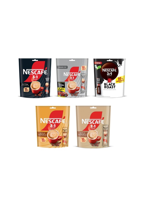 Nescafe 3ü1 Arada ve 2si1 Arada Kahve 5 x 10'lu Fiyatları ve Özellikleri