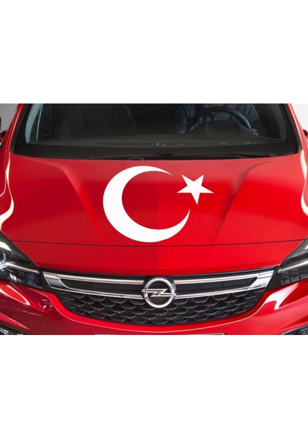 Oto Sticker Ay Yıldız Türk Bayrağı Sticker Ücretsiz Kargo Kırmızı ...