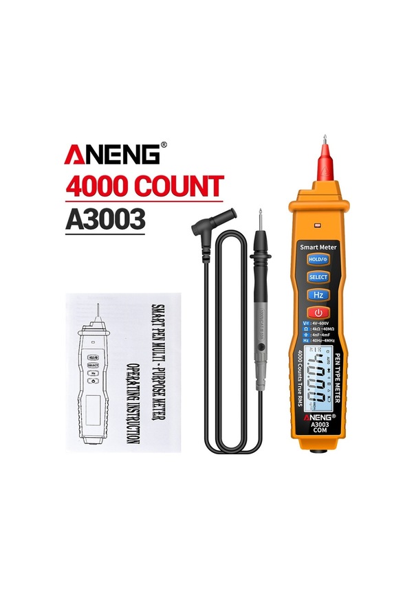 A3003 Sarı-aneng A3003 Dijital Multimetre Kalem Tipi Metre Temassız Ac ...