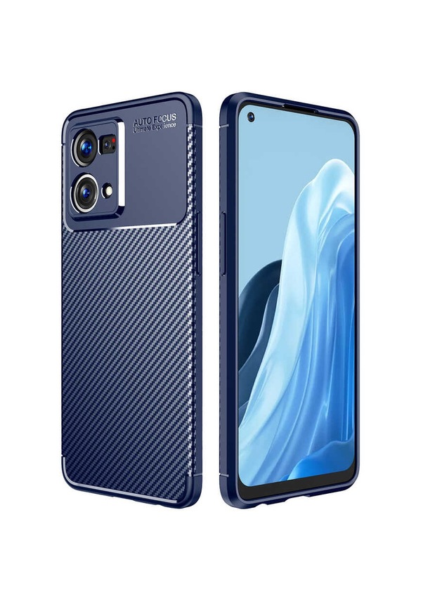 Oppo Reno 7 4g Kılıf Kamera Çıkıntılı Karbon Fiber Dokulu Renk Atmaz ...