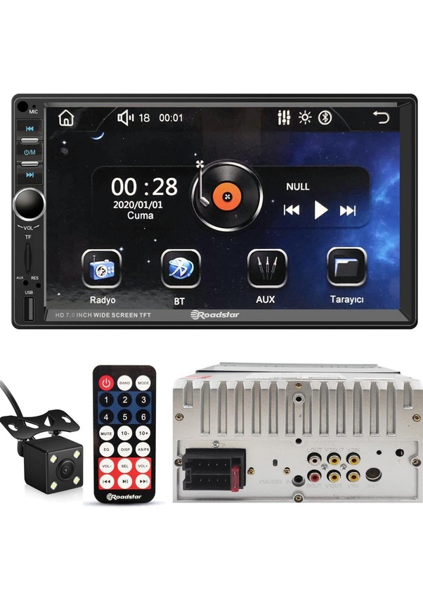 DOUBLE TEYP 7 4X50W MİRRORLİNK BT/USB/SD/FM/AUX KAMERALI ROADSTAR Fiyatları ve Özellikleri
